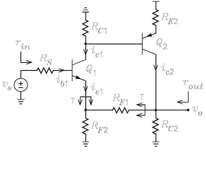 Series-shunt amplifier. the ac signal circuit of an example
