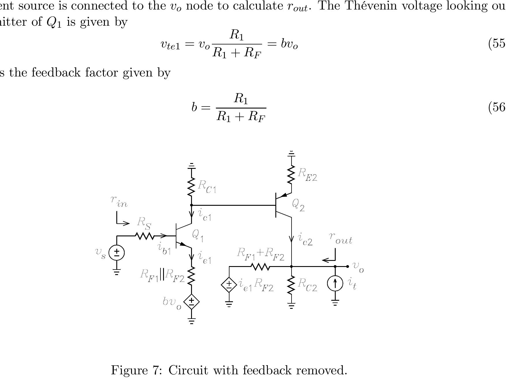 For the circuit of fig. 7, the error voltage ve is given by