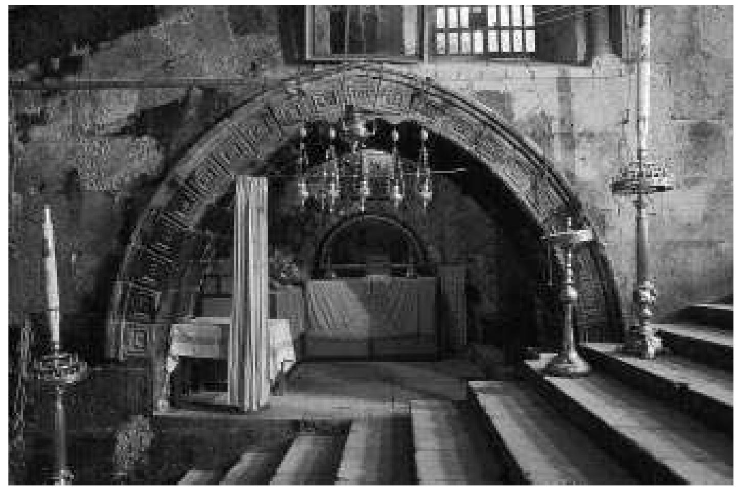 The church of the virgin's tomb — descending staircase and
