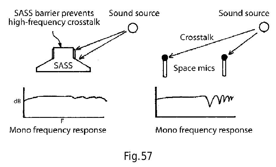The surfaces make the microphones directional only at