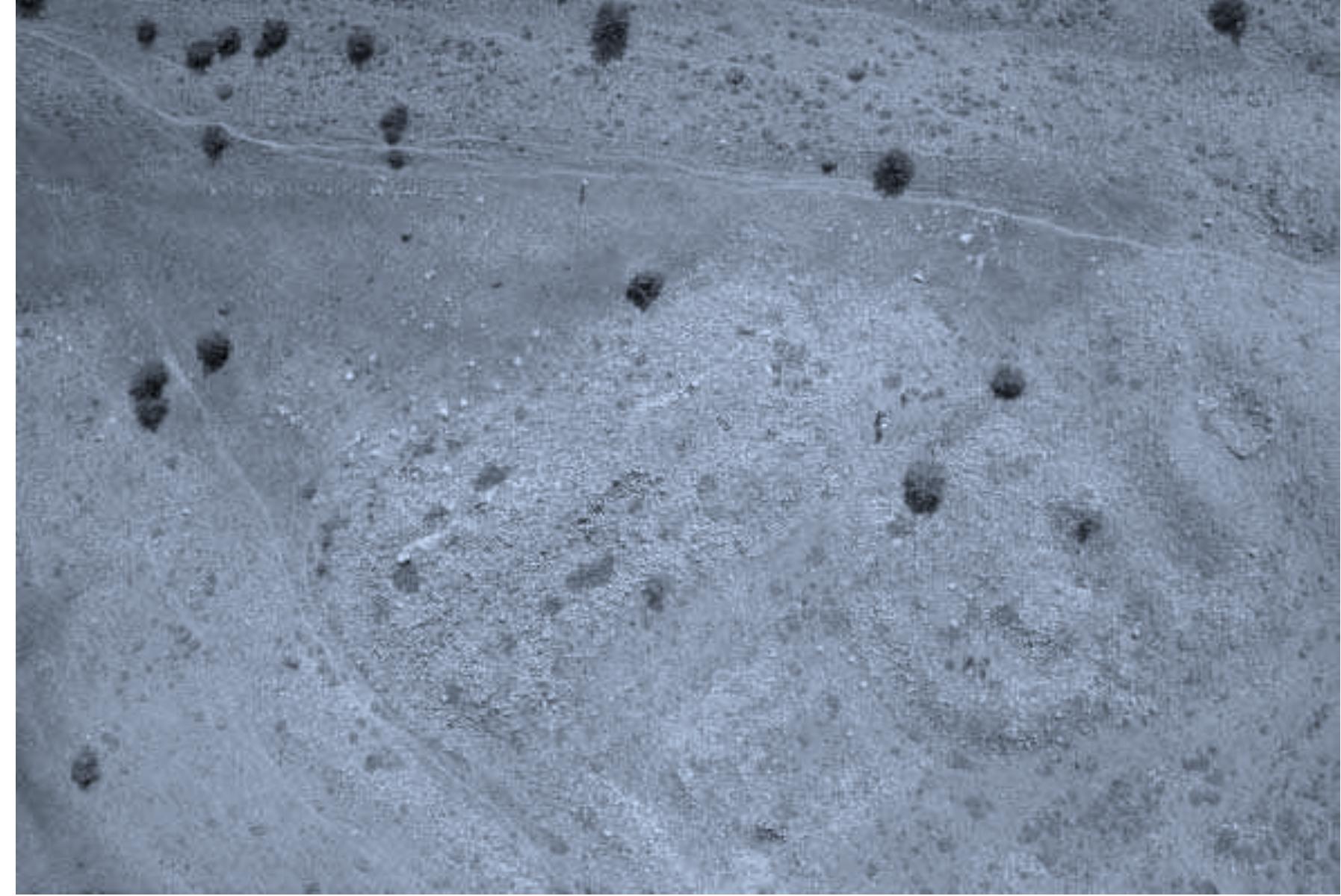 : photograph taken in 1993 from a tethered blimp showing the
