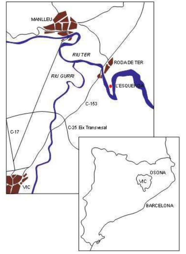 Location map of the site of l/esquerdé the archaeological