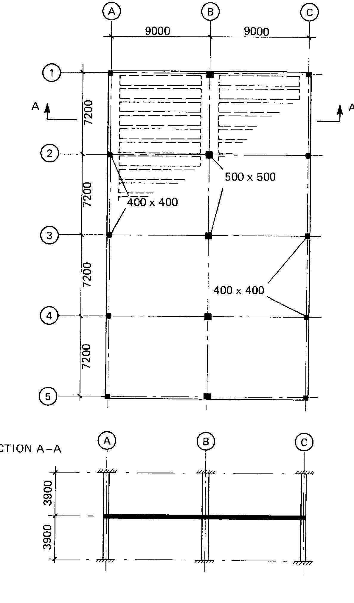 A18: floor plan and subframe for example 2 the floor plan