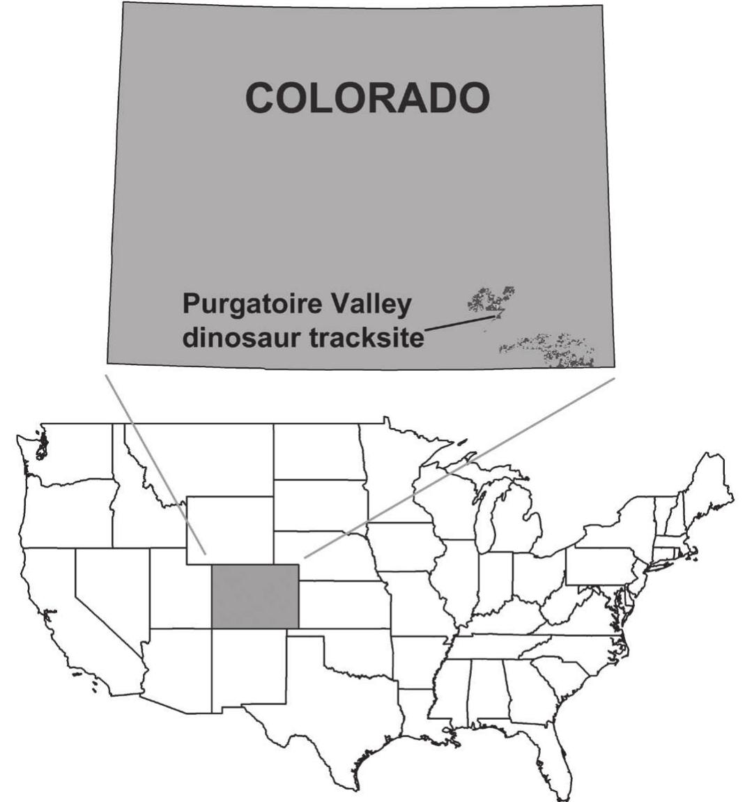 Map showing location of comanche national grassland (black)