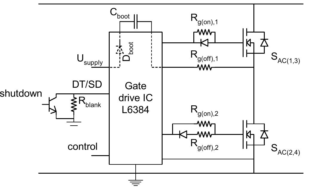 8. gate driver circuit with bootstrap supply, blanking time