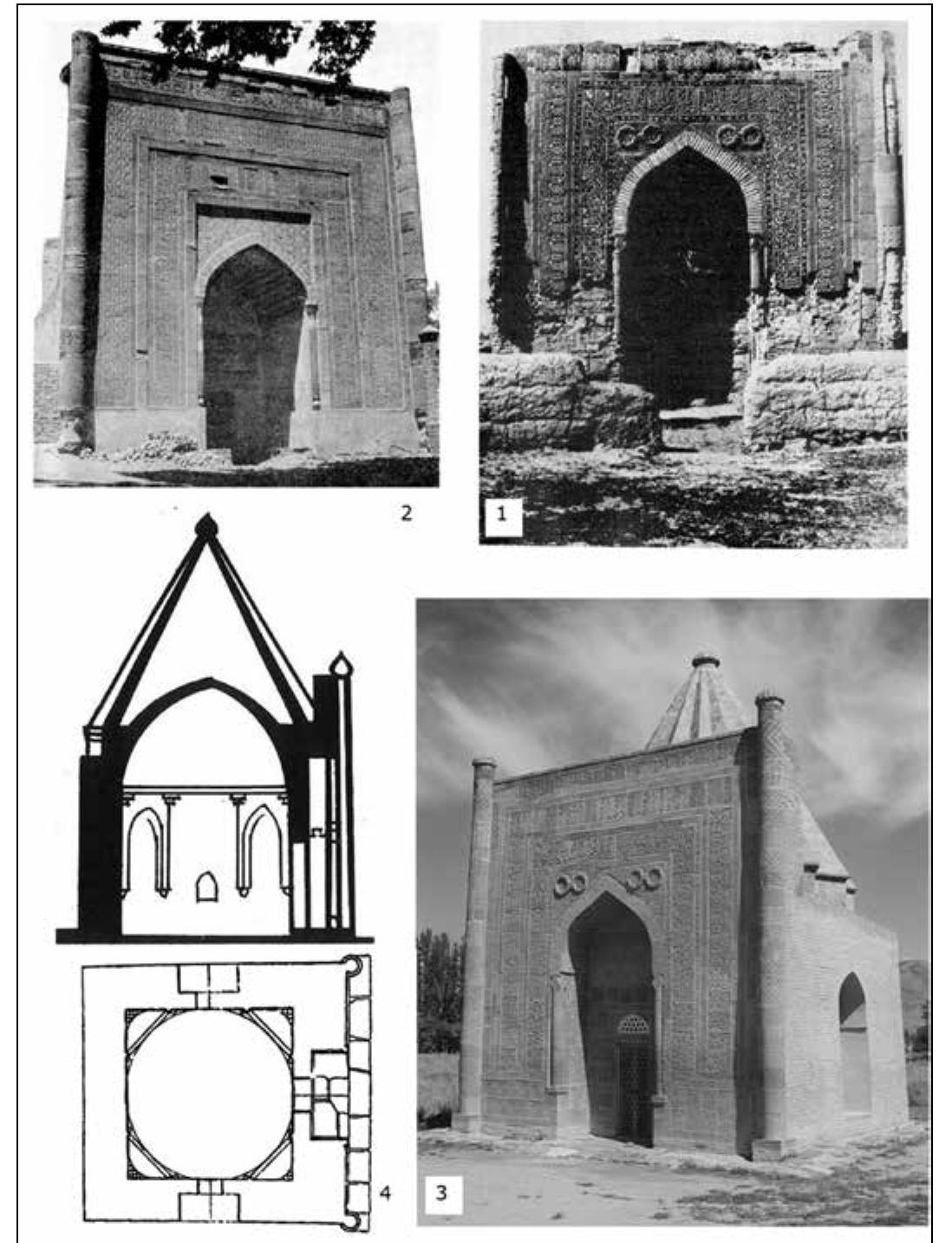 Kumbez manas. overview, plan and cross- section. photo 1938