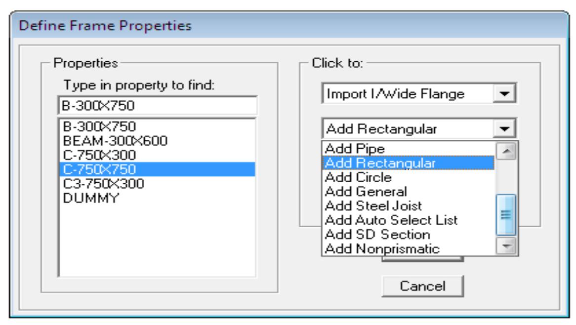 Sections like circular,pipe, steel joist sections aiso