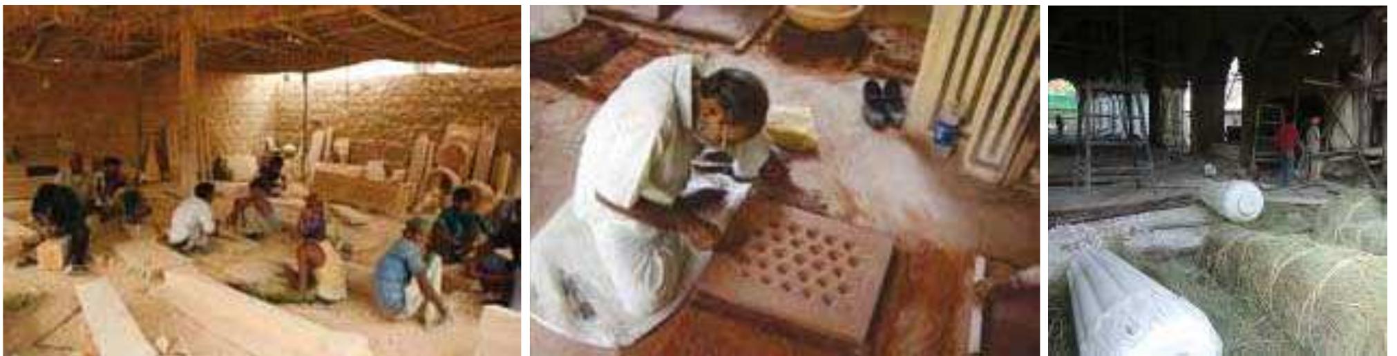 The continuity of stone crafts till date with use of the