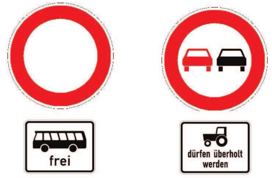 German prohibition signs with additional plates.
