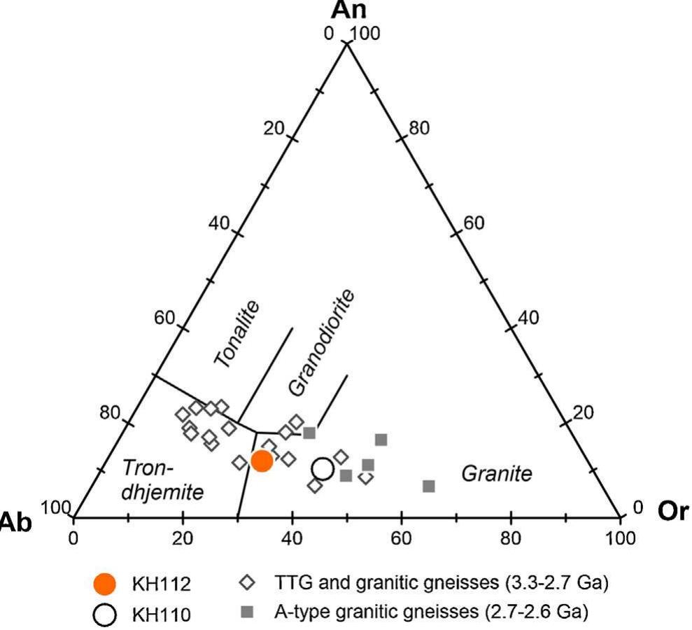 Classification of archean granitoid gneisses from the