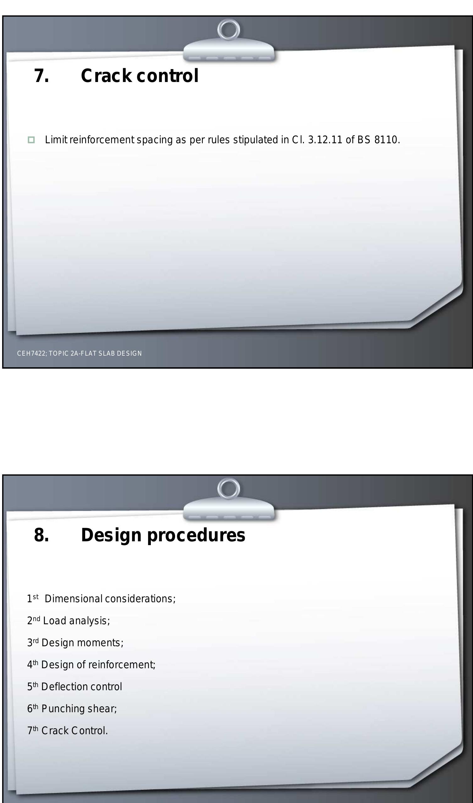 Figure 35 - design of flat slab
