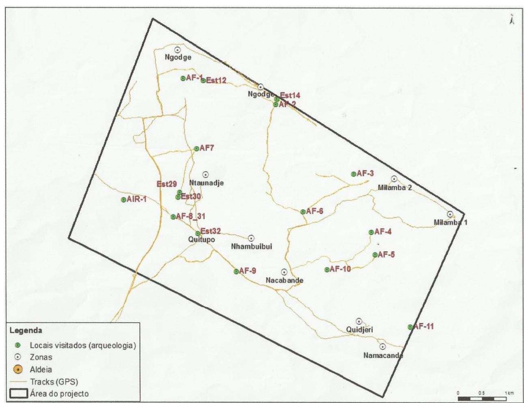 Map of preliminary survey in proposed project area - afungi