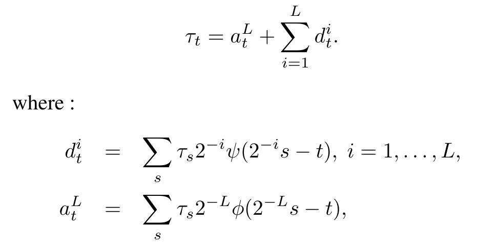 And ~(.) is a mother wavelet function and $(.) its corre-