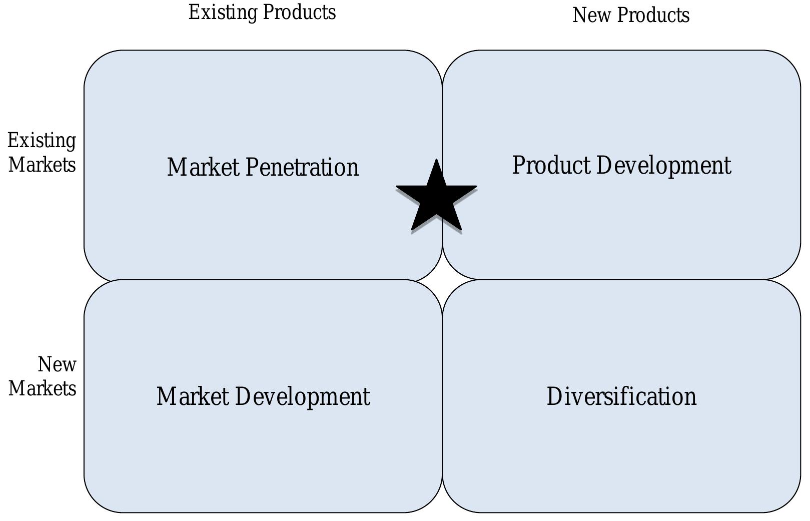 Market/product matrix [57] activities will take place in