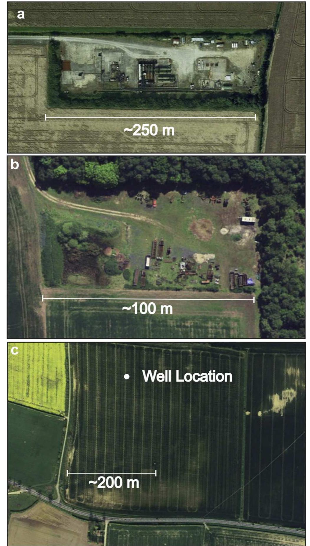Examples of wells locations taken from ukogl imaged with