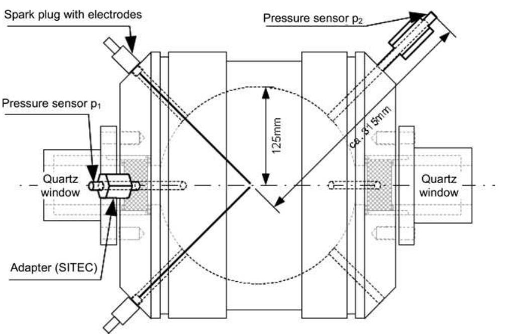 schematic of explosion chamber. the experimental procedure