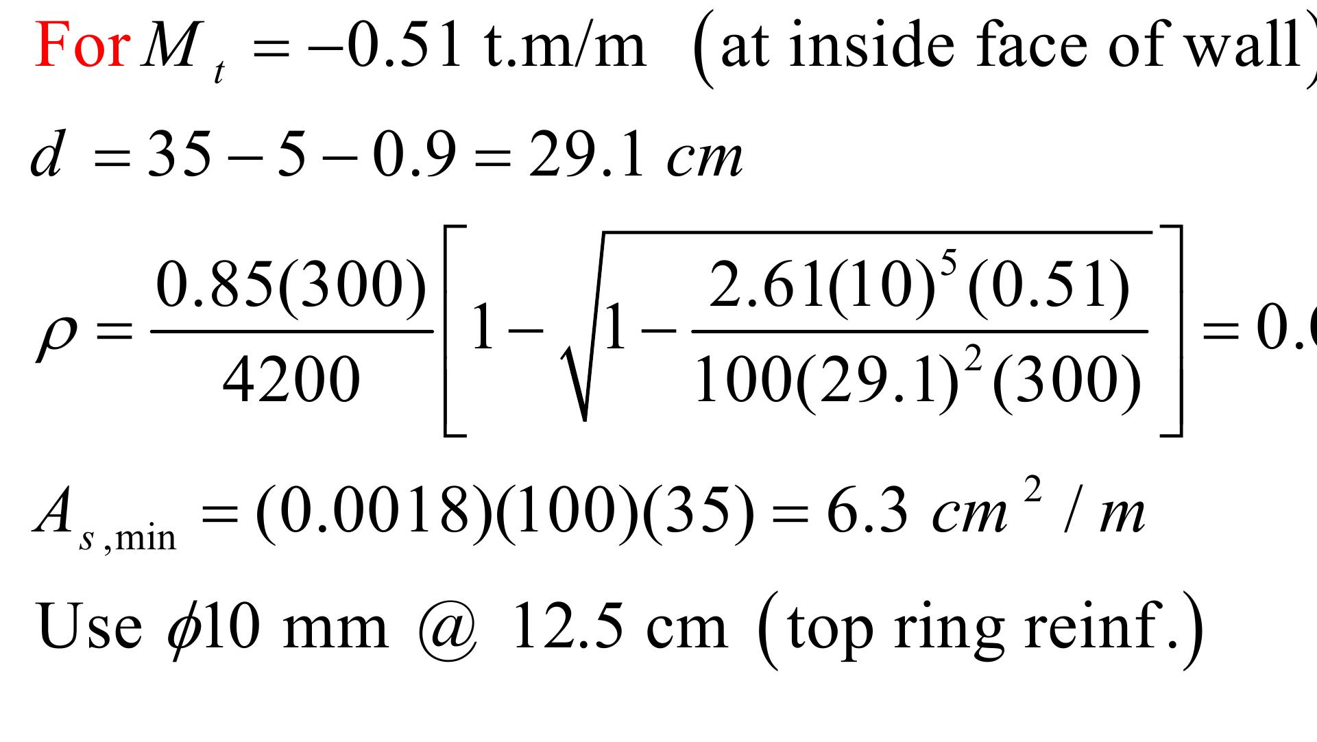 Figure 31 - Design of Circular Concrete Tanks Design of