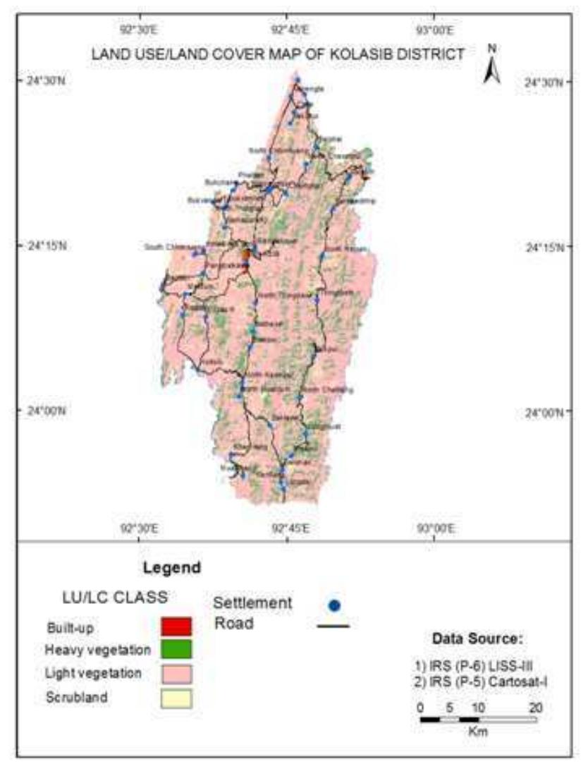 Lu/lc map of kolasib district