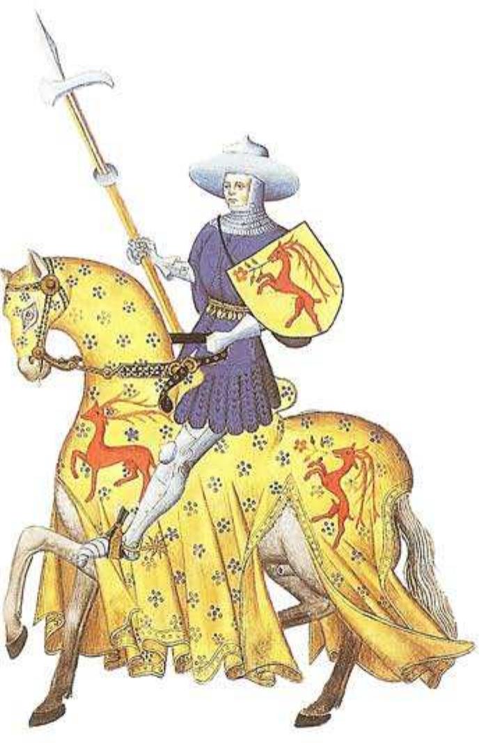 The horse heraldry evolved in medieval europe as a way of