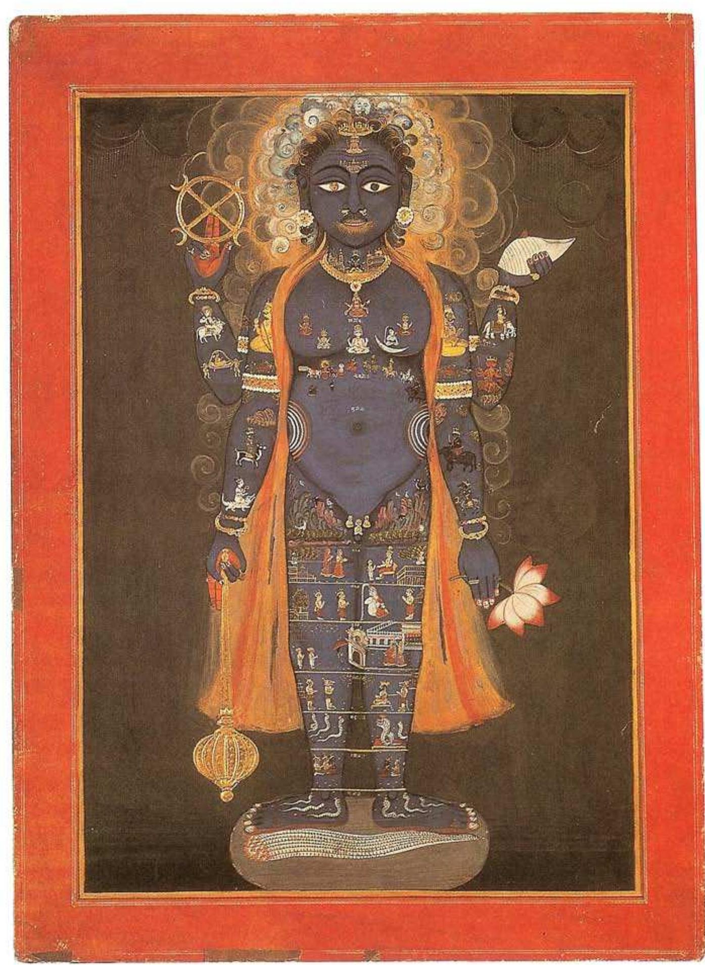 Vishnu as viacrocosm depictions of man as macrocosm occur in