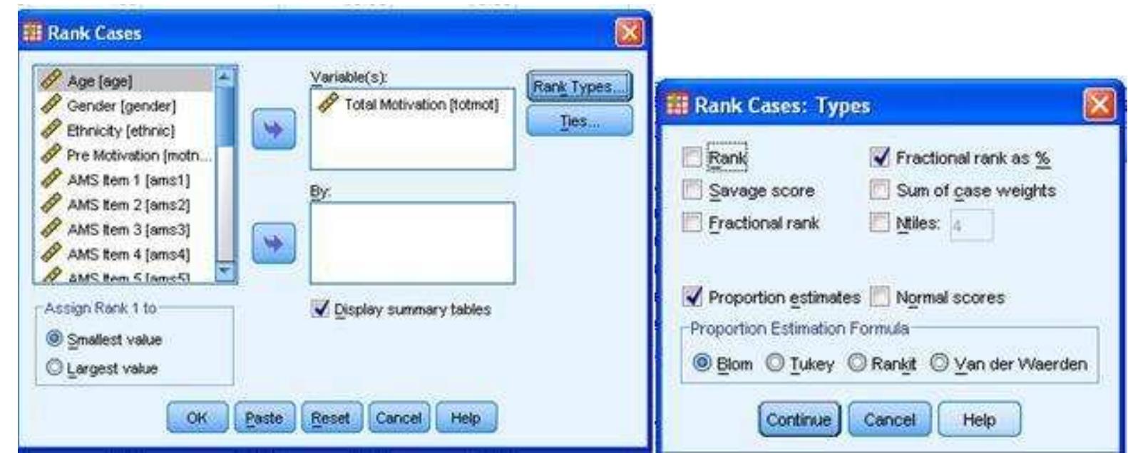 Transform rank cases splitting files