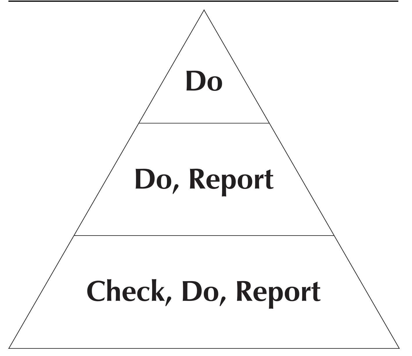 -2. check, do, and report triangle.