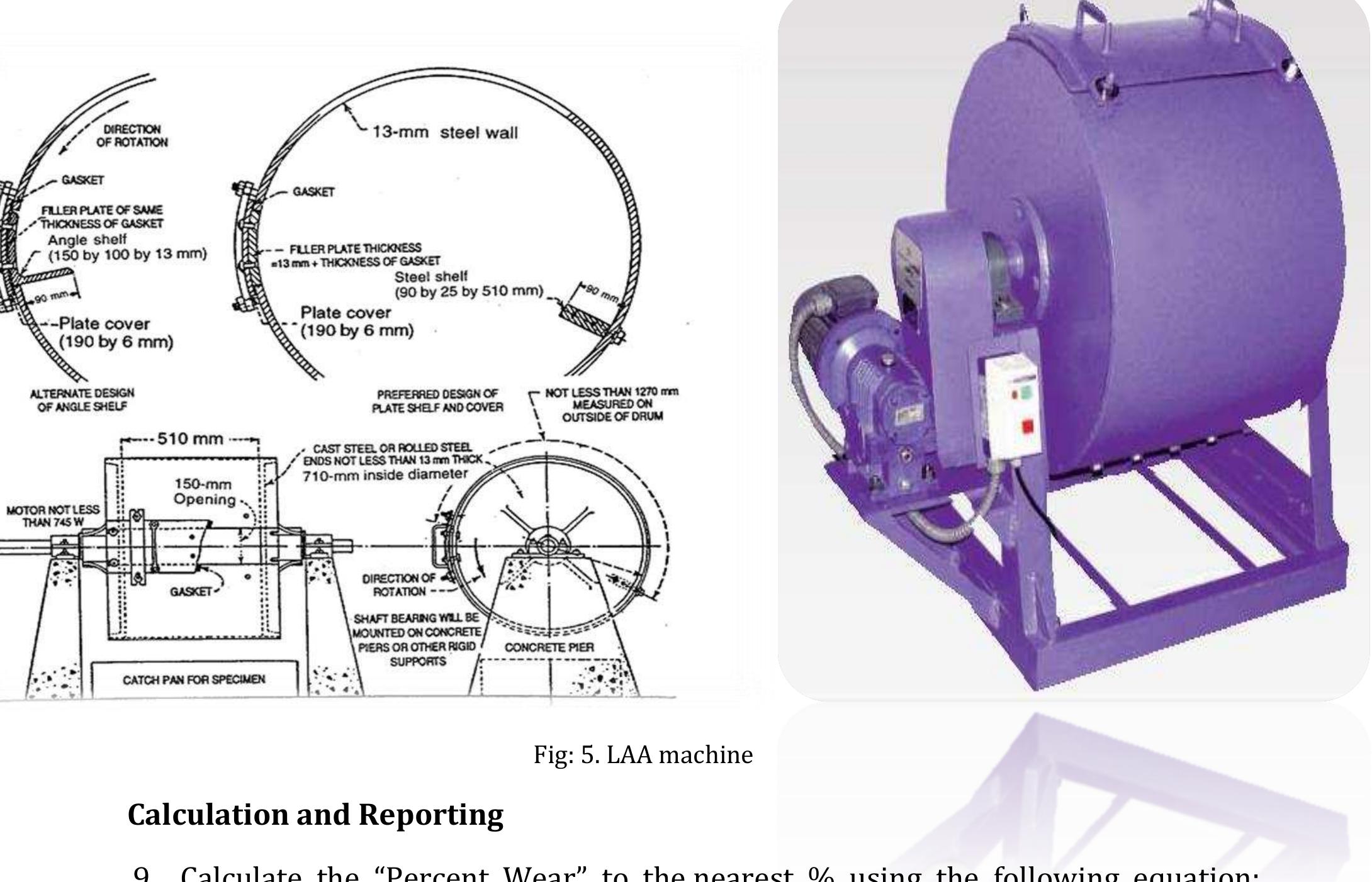 A = mass of original test specimen, to the nearest 1 g addis