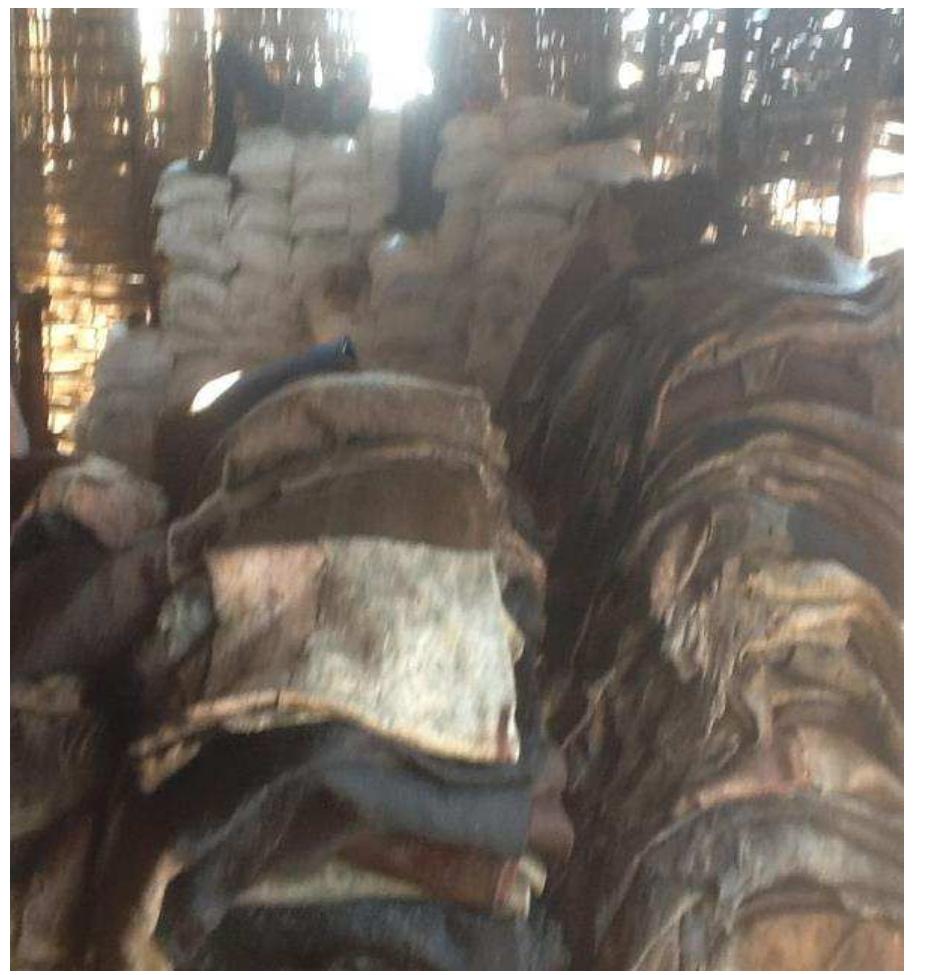 Sample 1: folded hides & skins