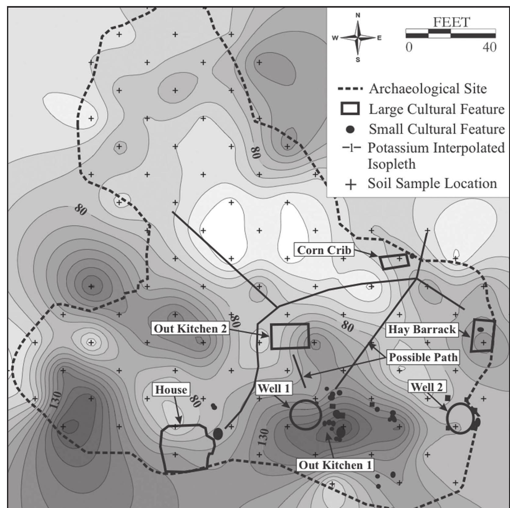 Interpolated k isopleth distribution map. (figure by the