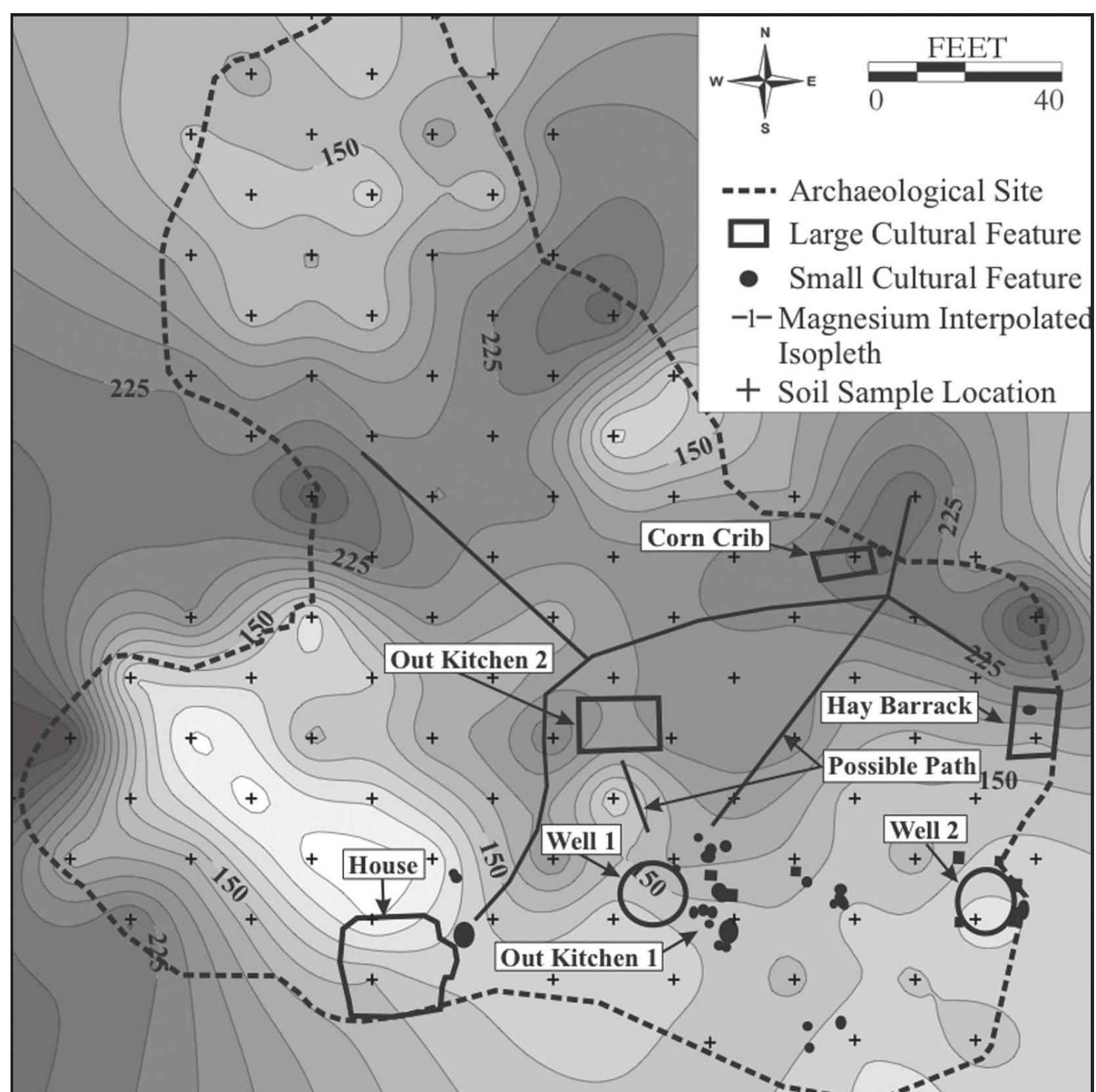 Interpolated mg isopleth distribution map. (figure by the