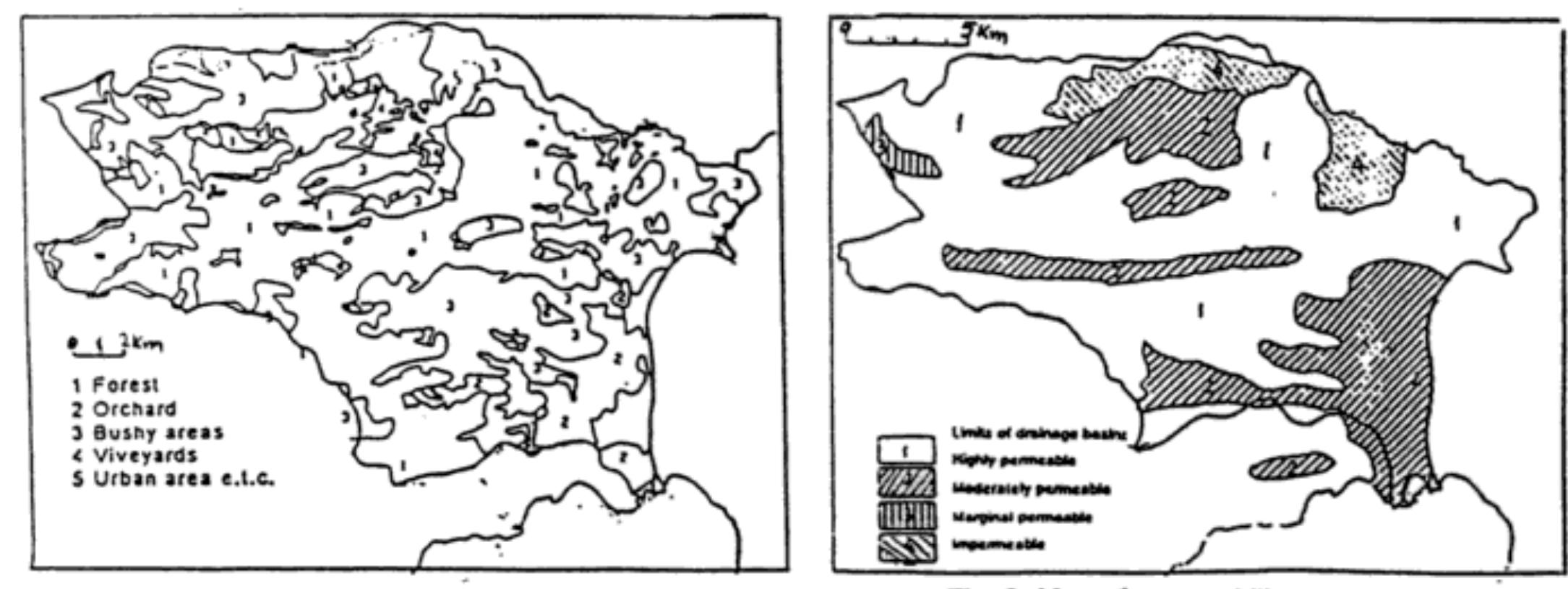 Map of permeability classification. fig. 2: map of land use/