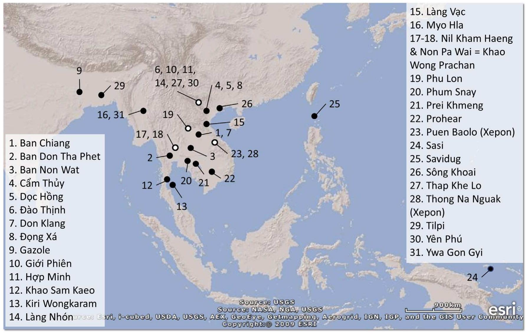 Map of southeast asia and neighbouring regions, detailing