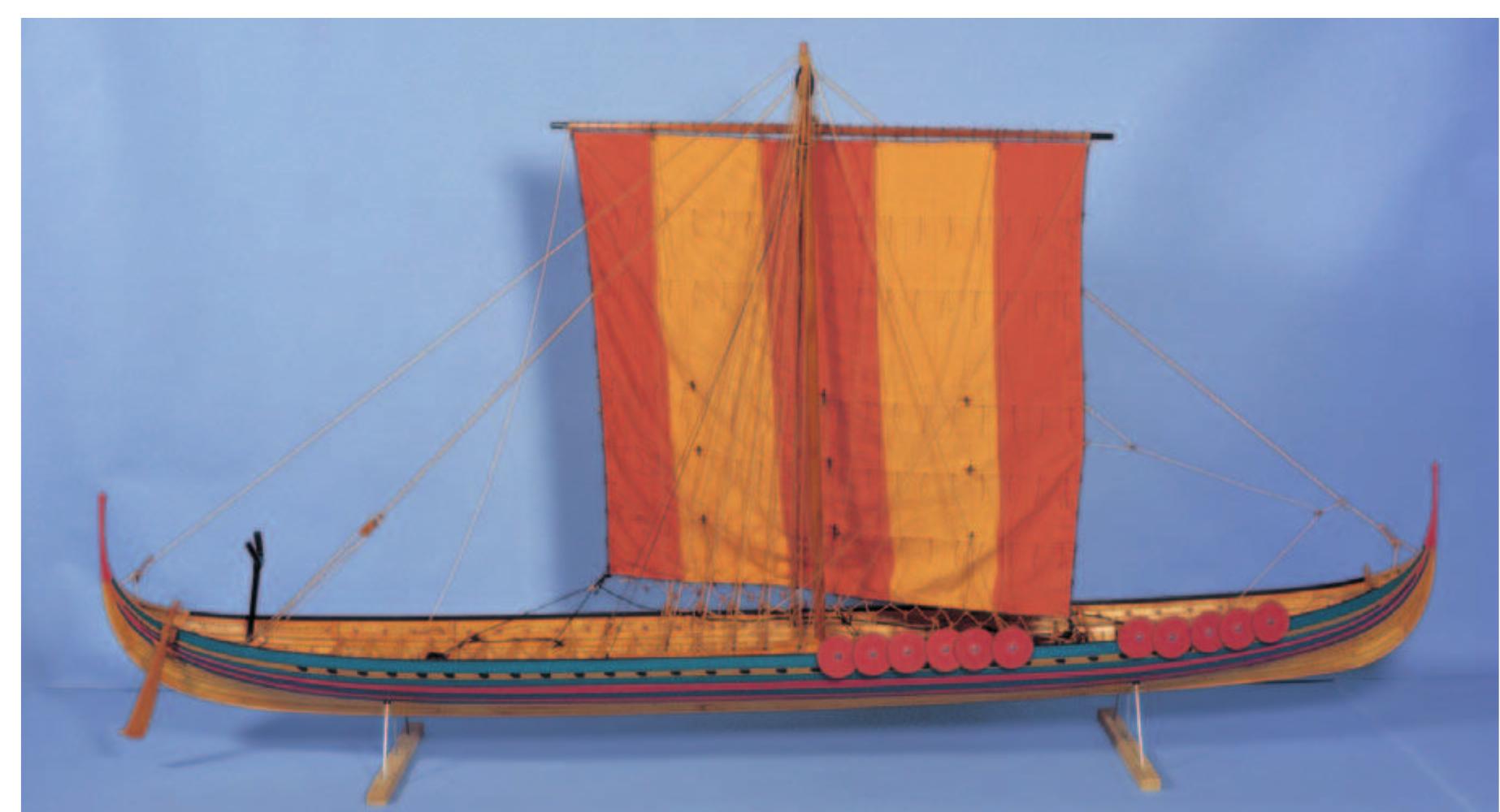 Reconstruction model of the skuldelev 2 ship. photo: werner