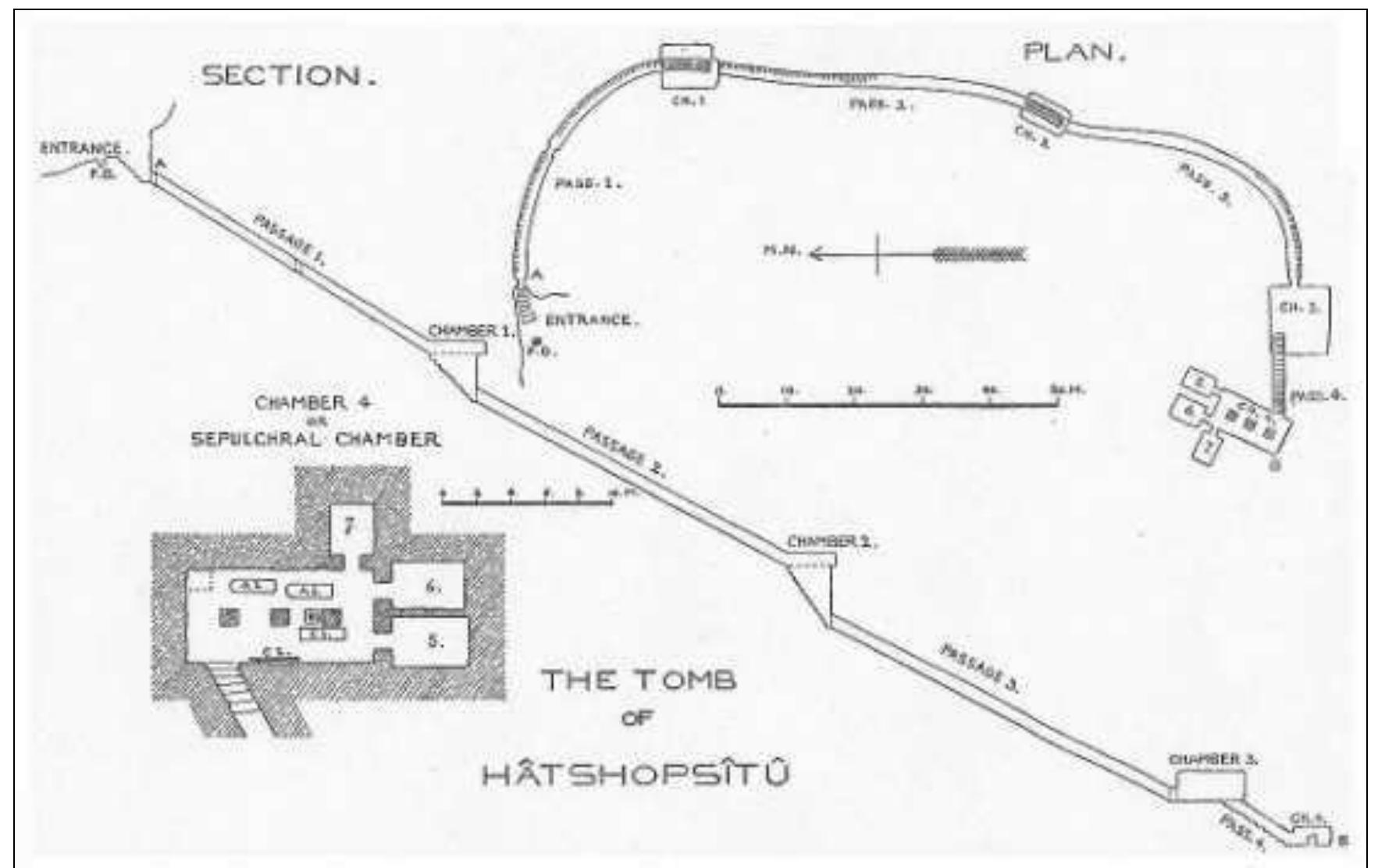 Carter's plan of kv20 (reproduced from dnc) ber, carter