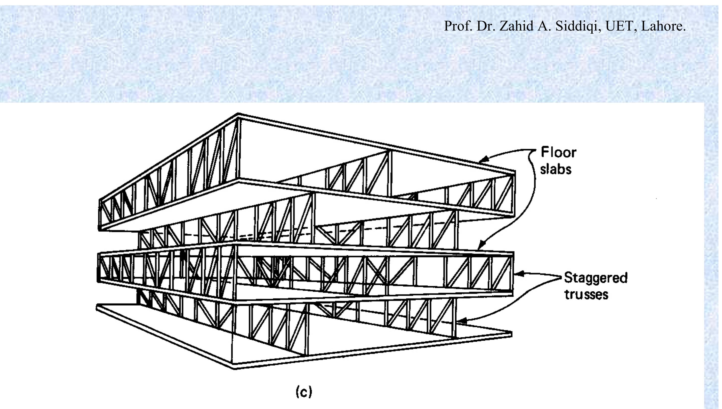 18 staggered truss system. (a) hotel plan showing layout of