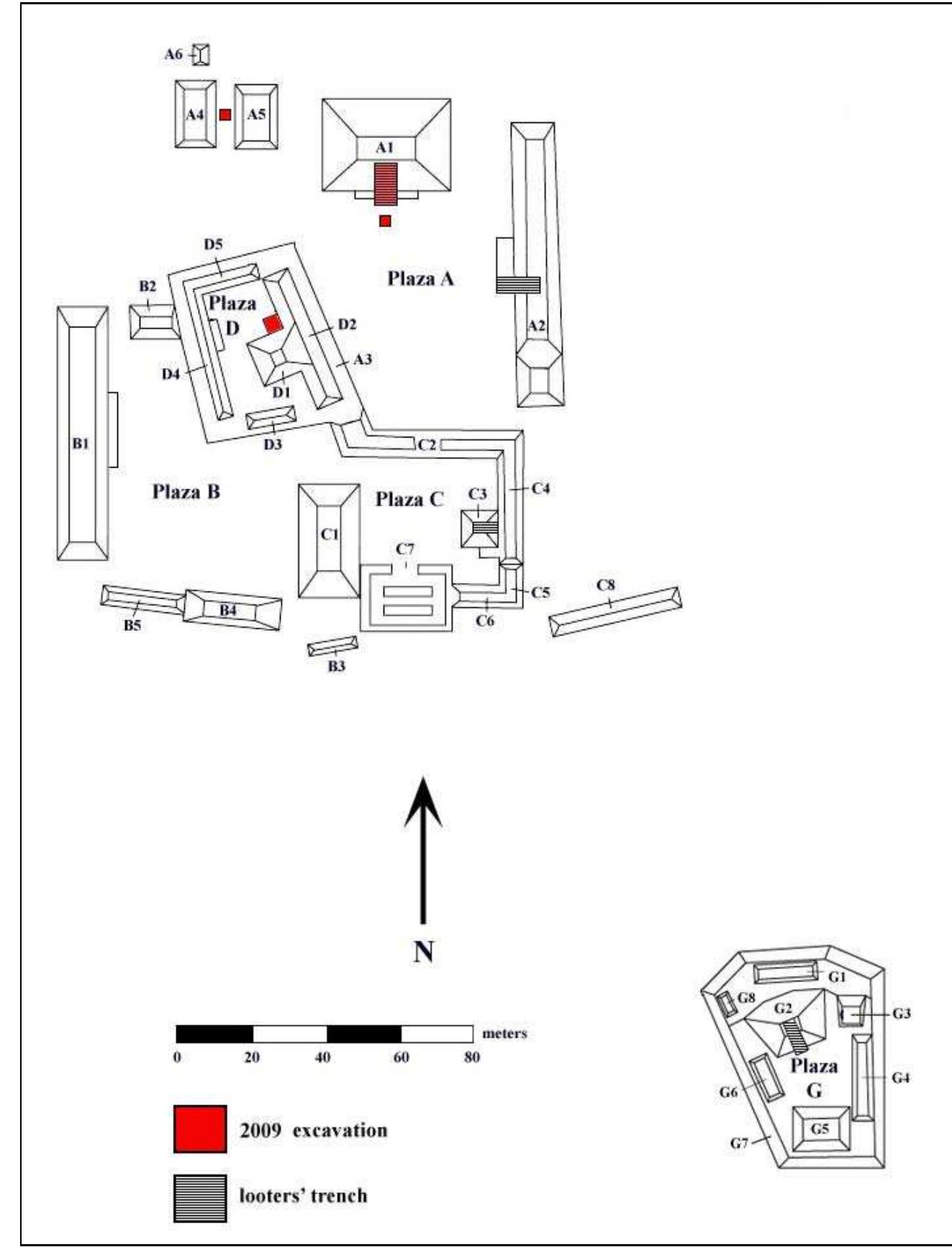1. map of the central precinct of the minor civic-ceremonial