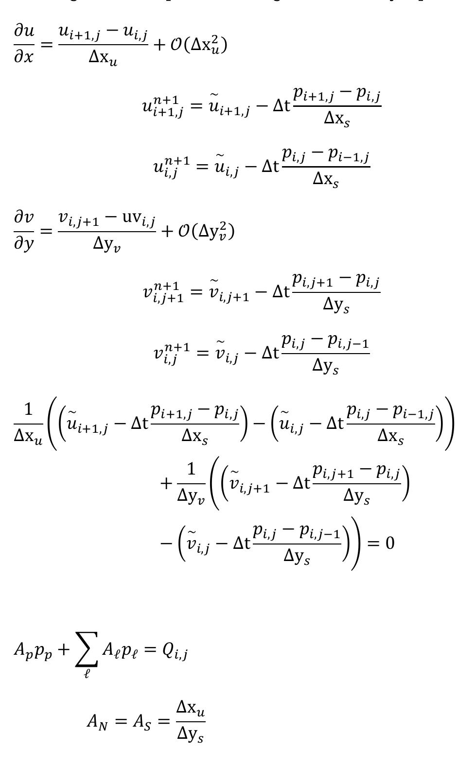 Figure 3 Lid Driven Cavity Flow Using A Staggered