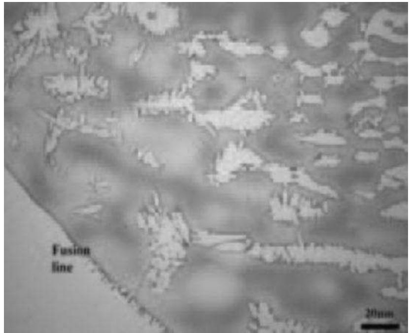 Weld 1 - haz microstructure of cap bead. a high-volume