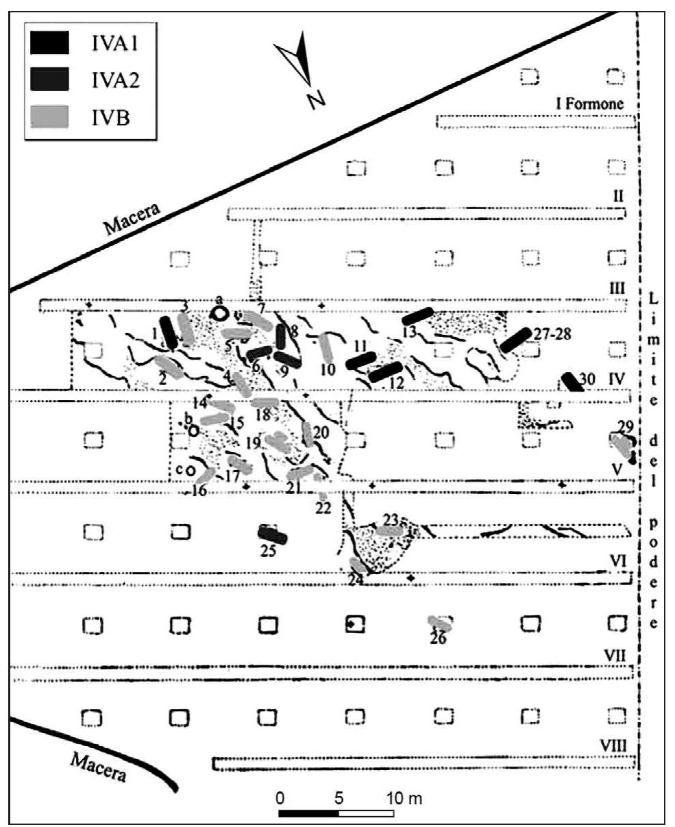 29 map of the tombs at marino - riserva del trug- lio,