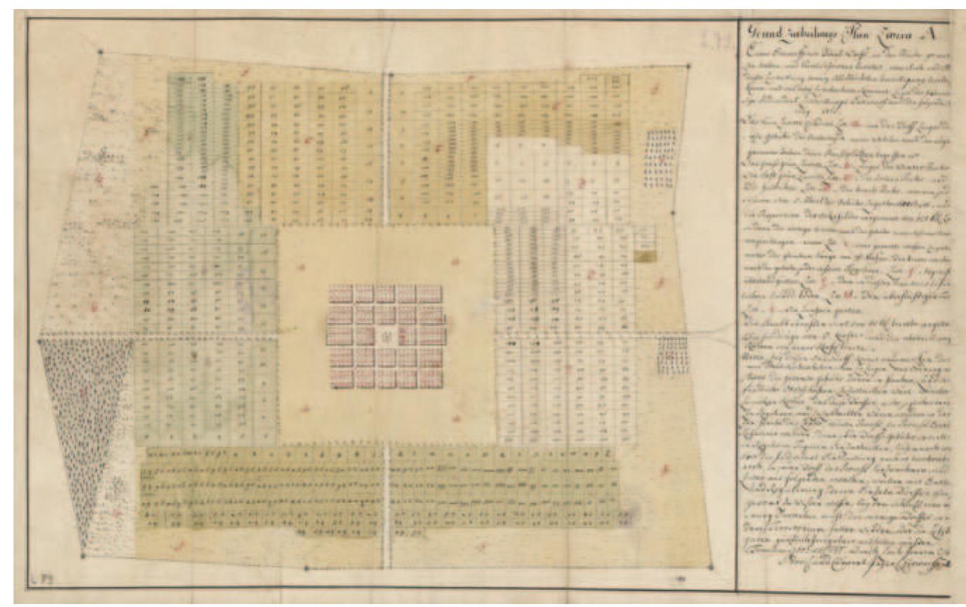 Map of the ‘ideal village’, 1771 (courtesy of oesta, vienna)