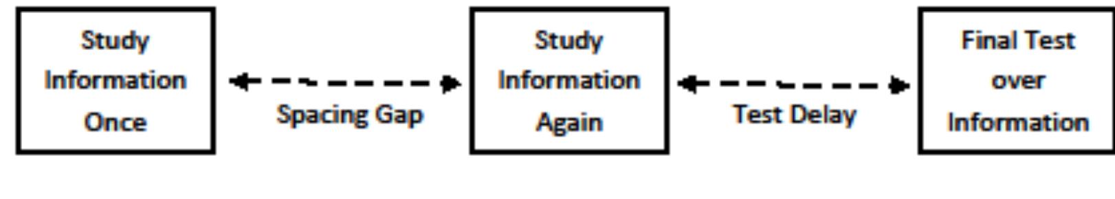 The design of a typical study on the spacing effect is
