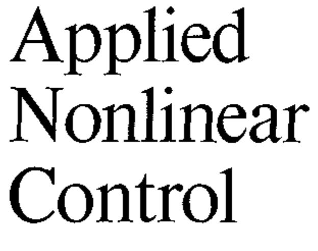 (PDF) Slotine @BULLET Li APPLIED NONLINEAR CONTROL