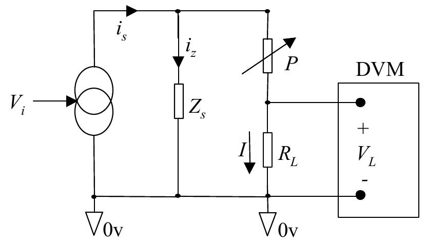17 - schematic diagram used to measure the output impedance