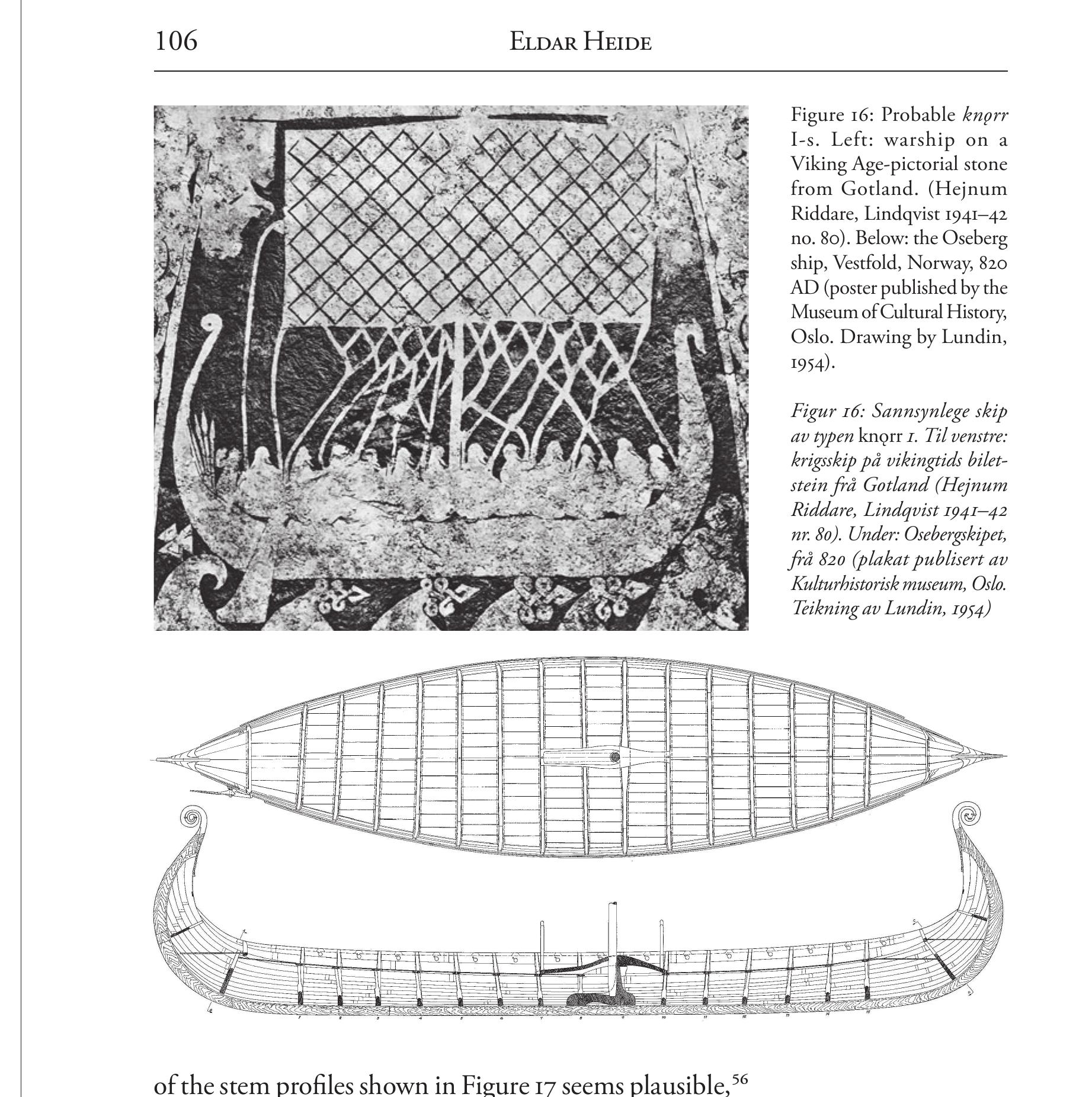 Figure 6 - The early Viking ship types