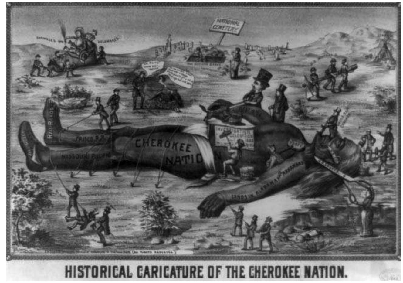 1. historical caricature of the cherokee nation, 1886.