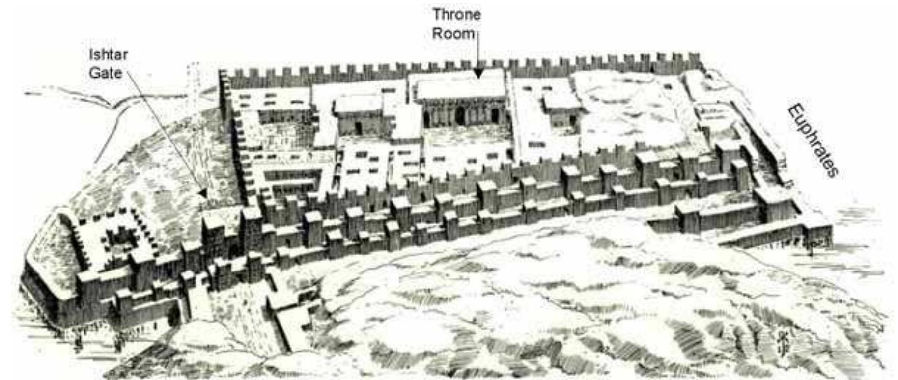 the ishtar gate and the palace at babylon — reconstruction