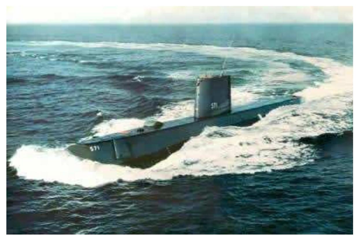 The "nautilus", the first nuclear powered submarine.