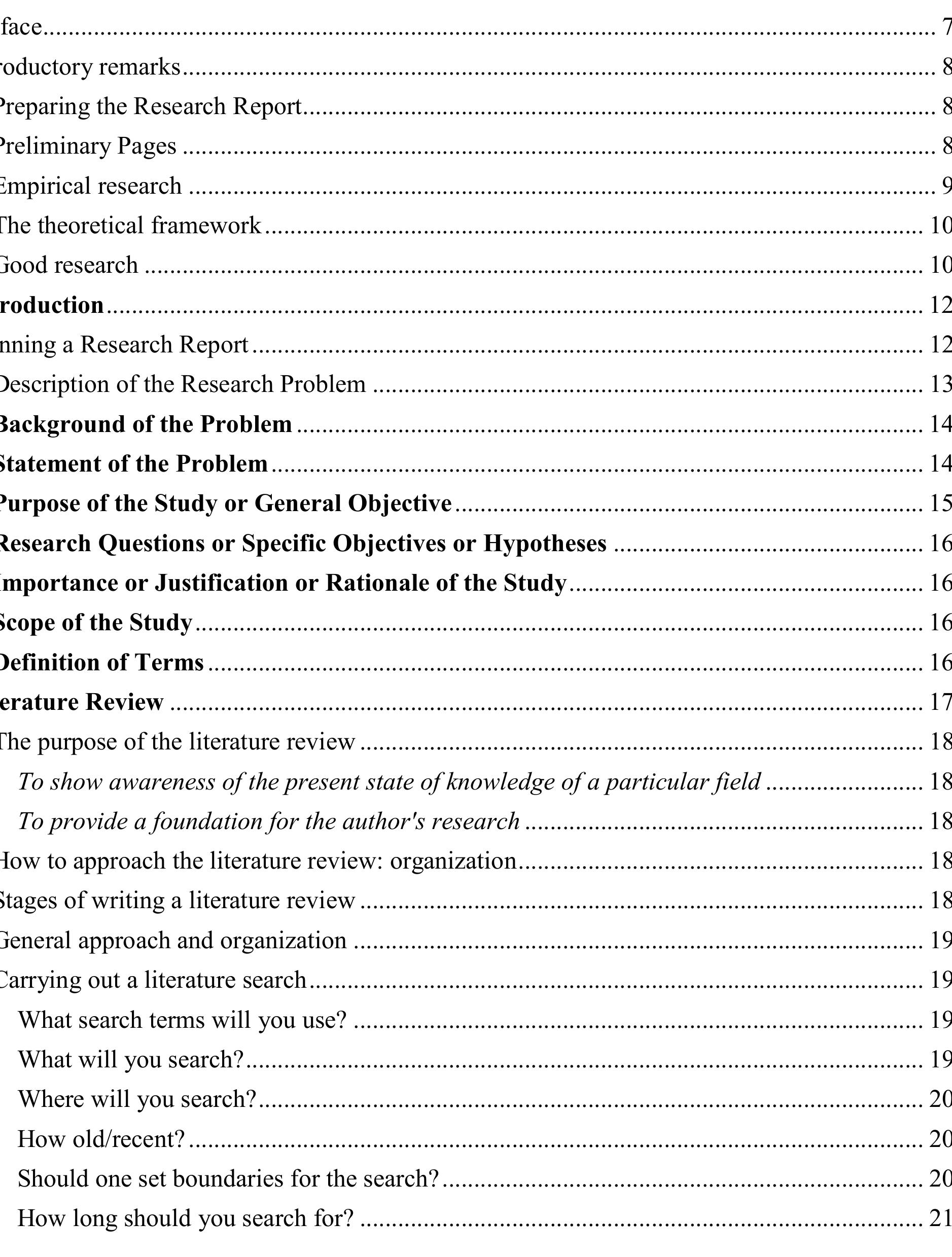 Table 1 - RESEARCH METHODS: WHAT, WHERE AND HOW TO...GUIDE