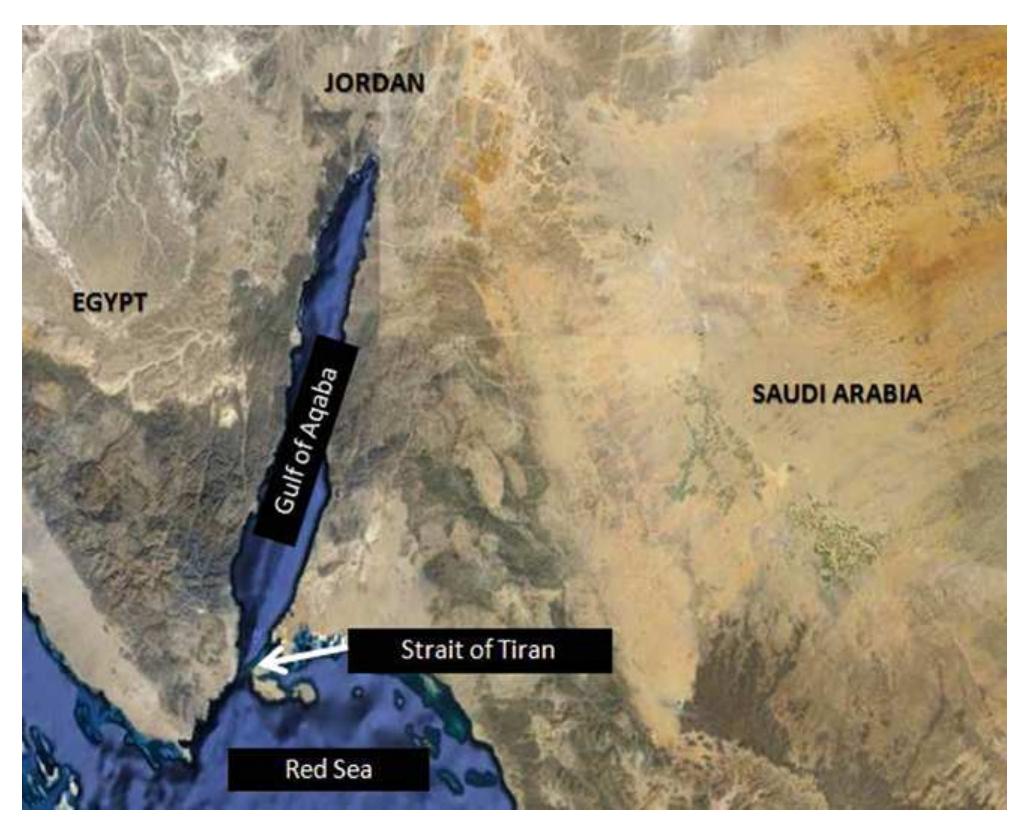 Map 5. strait of tiran source: ‘modified from google maps.