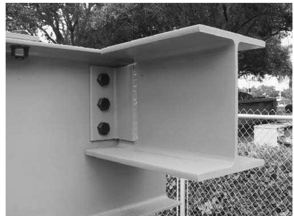 -7. shear connection: bolted-welded double-angle girder b3